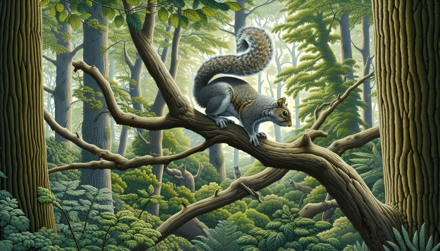 Western Gray Squirrel (Sciurus griseus) - World Deer