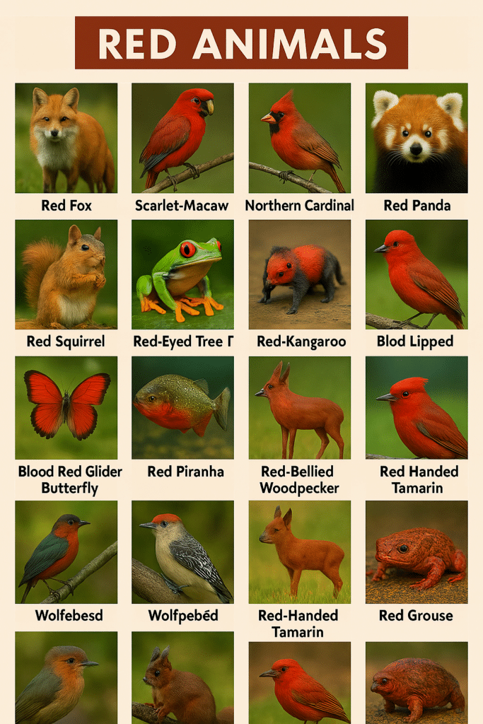 Red Animals - World Deer